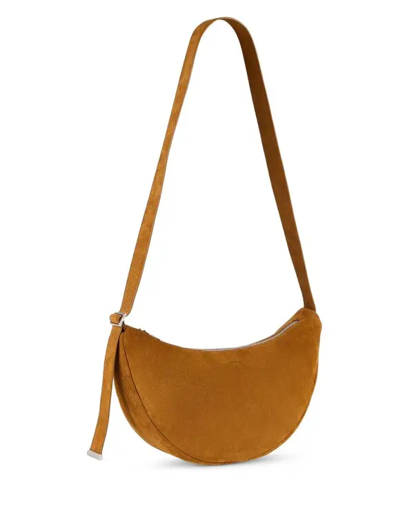 Sandro Split Leather Zip Hobo Bag