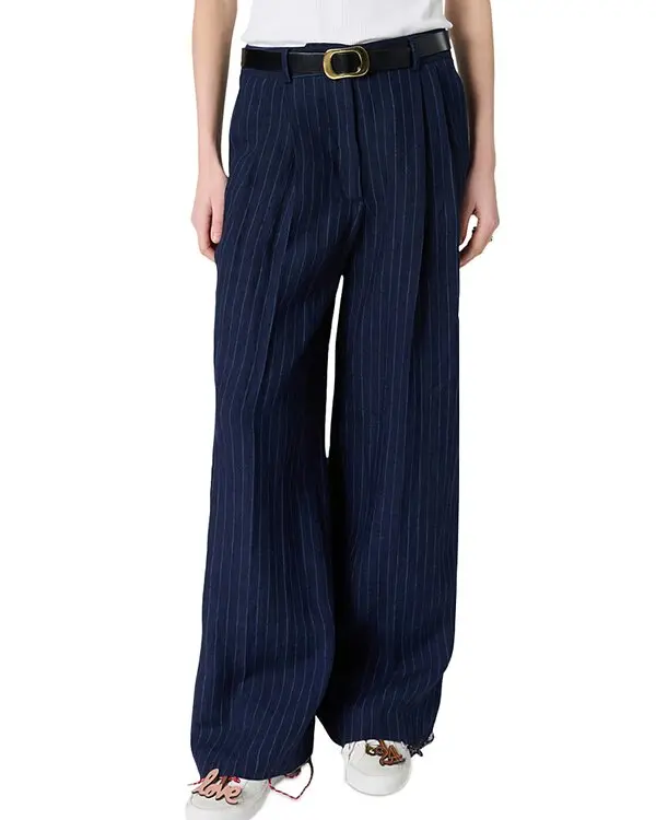 Gerard Darel Ayla Linen Wide Leg Pants