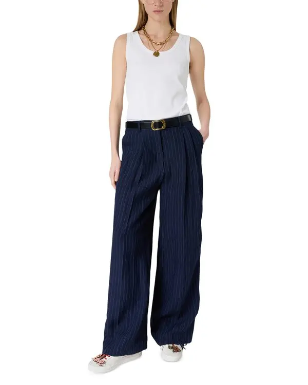 Gerard Darel Ayla Linen Wide Leg Pants