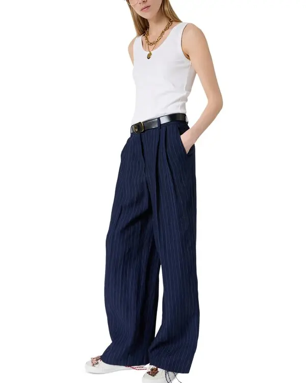 Gerard Darel Ayla Linen Wide Leg Pants