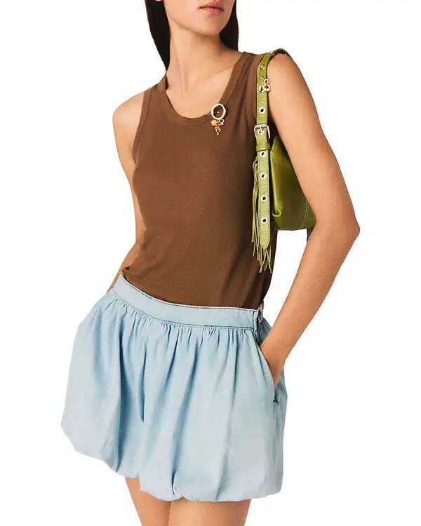Maje Chambray Balloon Skort