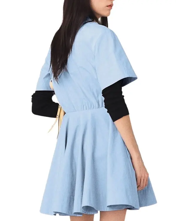 Maje Flared Shirt Dress