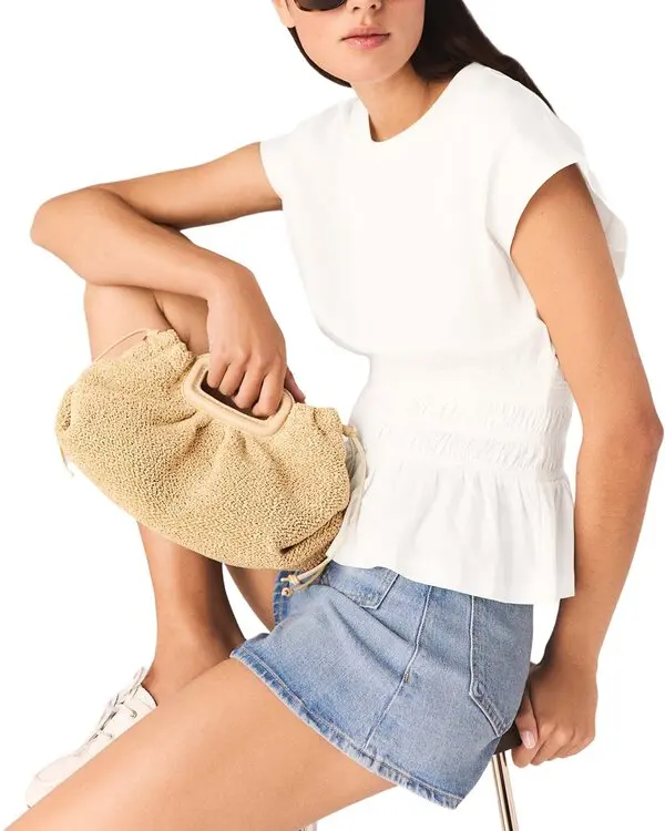 Maje Fitted Pleated Tee
