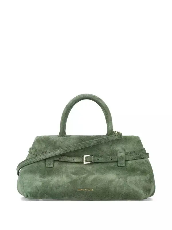 Manu Atelier 25 Le Cambon Suede Tote Bag - Green
