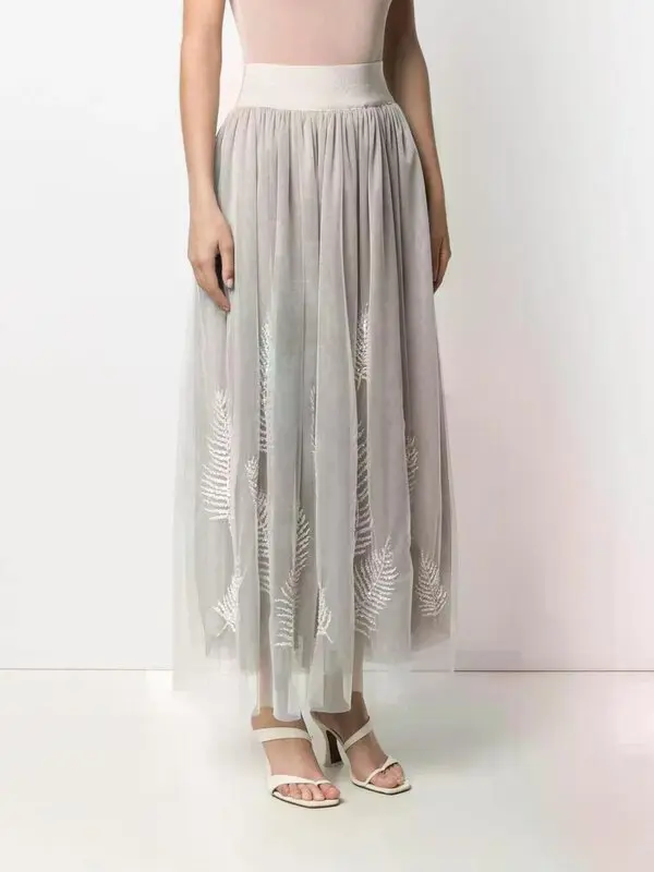 Lorena Antoniazzi Embellished Tulle Midi Skirt