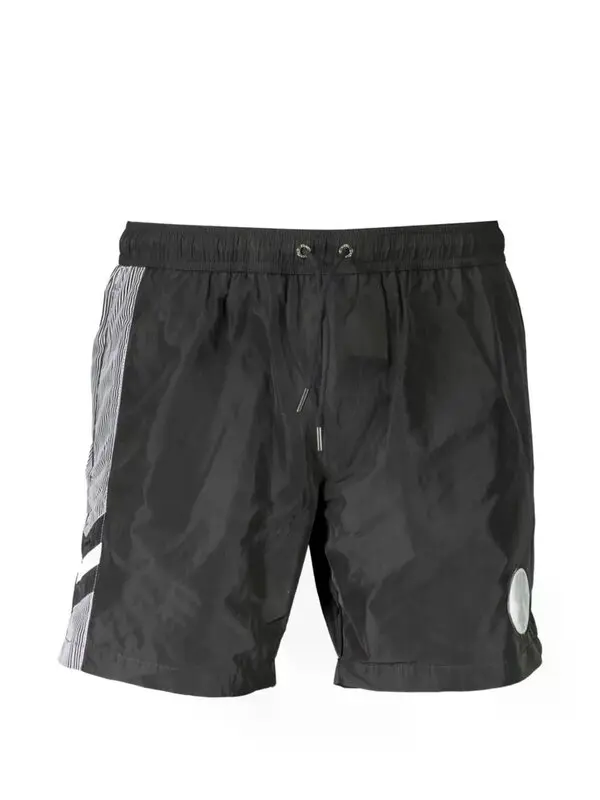 Karl Lagerfeld Striped Drawstring Swim Trunks