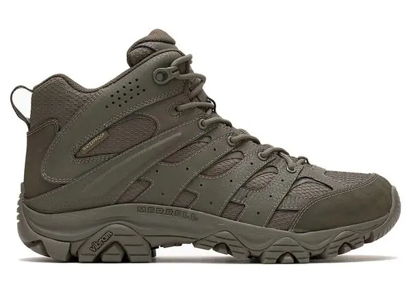 Merrell Moab 3 Mid Tactical Waterproof Boots - Dark Olive
