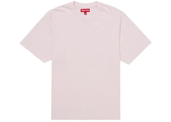 Supreme Short Sleeve Pocket Tee Shirt - Light Pink