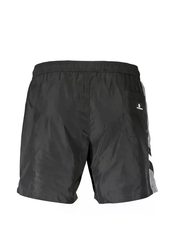 Karl Lagerfeld Striped Drawstring Swim Trunks