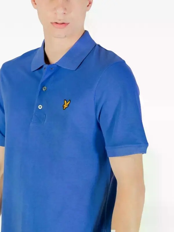 LYLE & SCOTT Embroidered-logo Polo Shirt - Blue