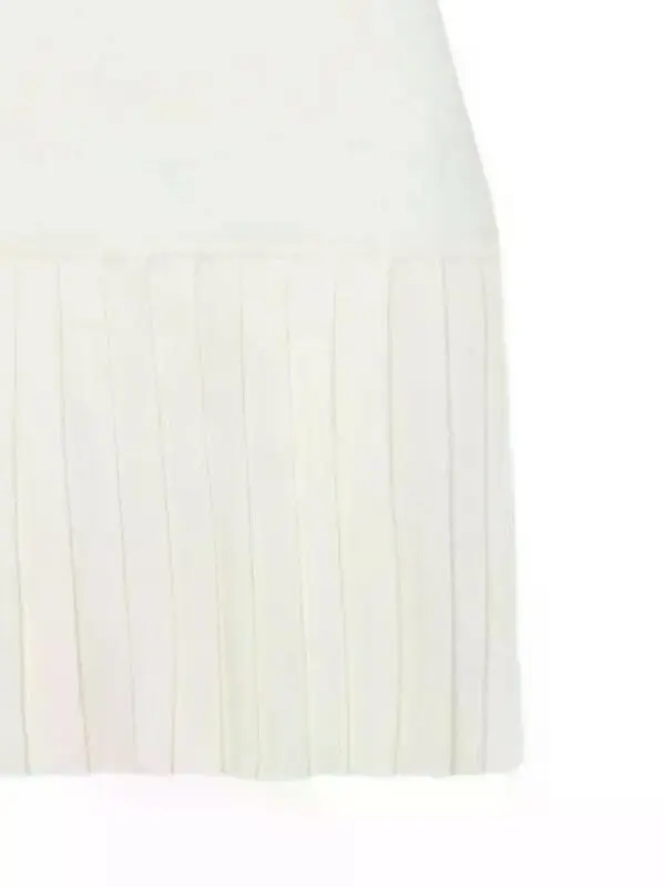 AMAN Knitted Pleated Sleeveless V-neck Dress