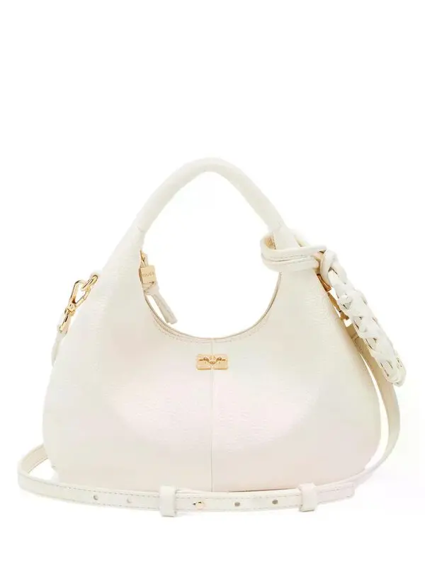 GANNI Bou Leather Tote Bag - Neutrals