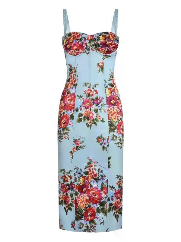 Dolce & Gabbana Floral Print Midi Dress