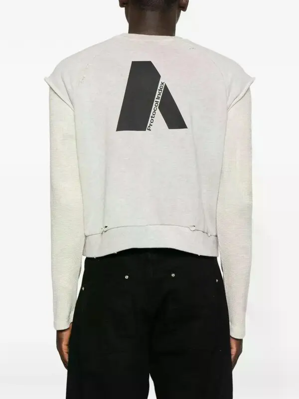 PROTOCOL INDEX Crew Neck Logo Print Sweater