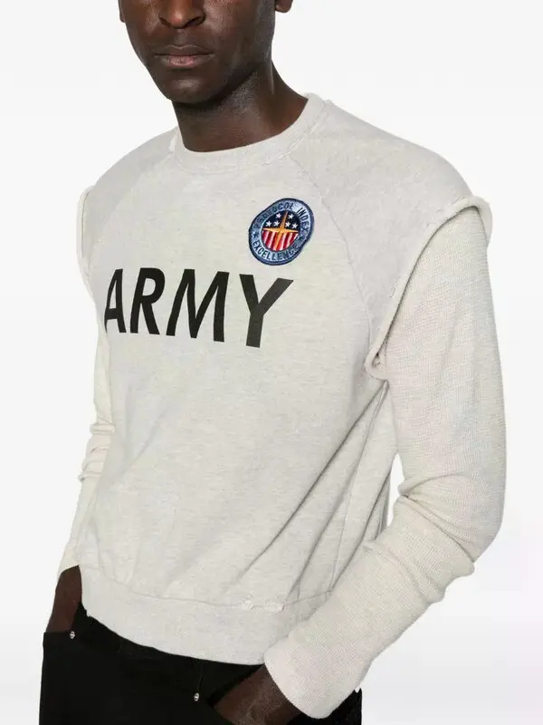 PROTOCOL INDEX Crew Neck Logo Print Sweater