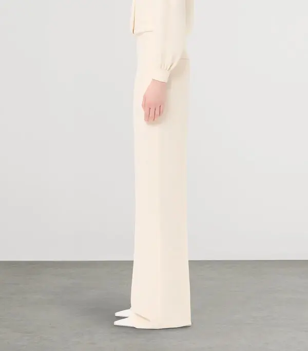 Valentino Garavani Silk Wide Leg Trousers