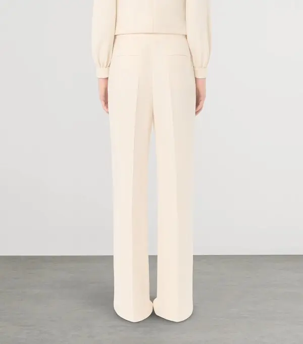 Valentino Garavani Silk Wide Leg Trousers