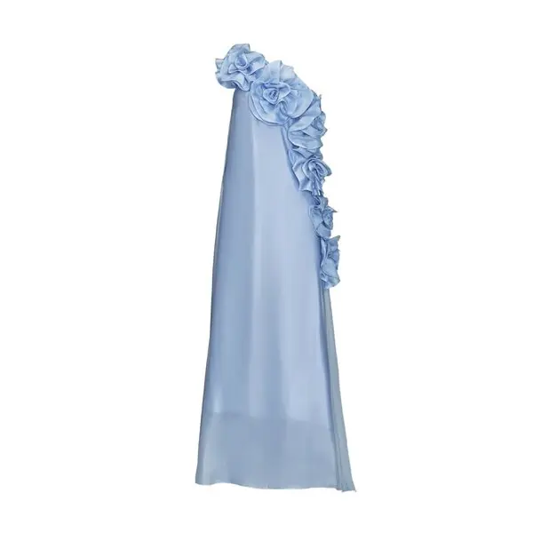 JUSTIN TONG Rosara Organza Gown - Blue