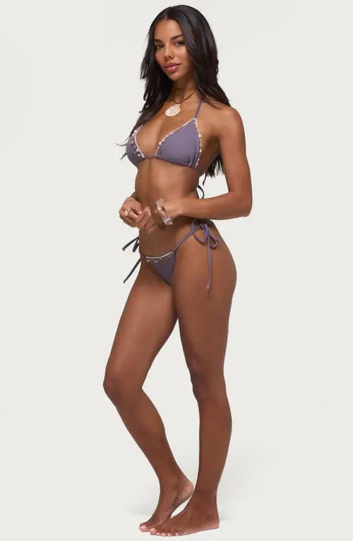 EDIKTED Helen Stone Side Tie Bikini Bottoms