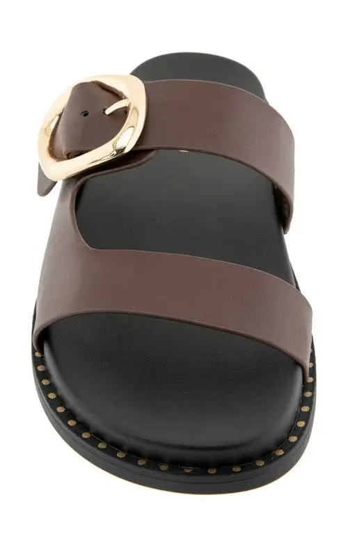 Bcbgmaxazria Tandra Slide Sandal With Buckle Detail - Chicory