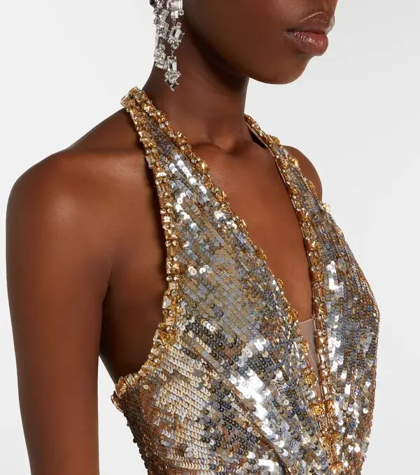 Jenny Packham Mars Embellished Gathered Gown