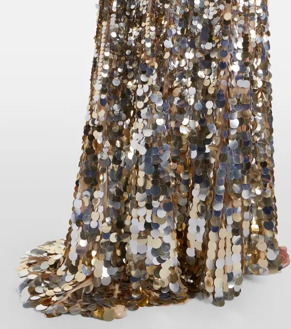 Jenny Packham Mars Embellished Gathered Gown