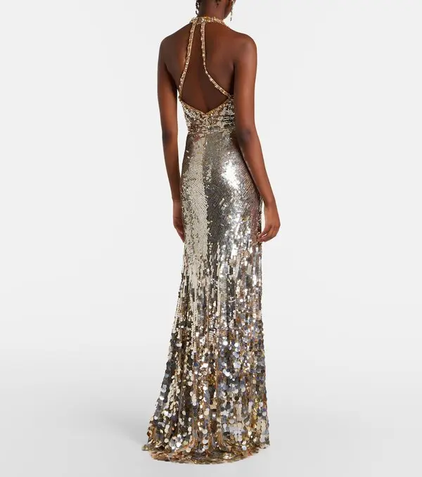 Jenny Packham Mars Embellished Gathered Gown
