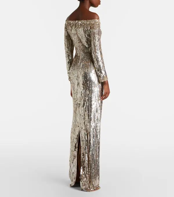 Jenny Packham Marnie Embellished Gown - Gold
