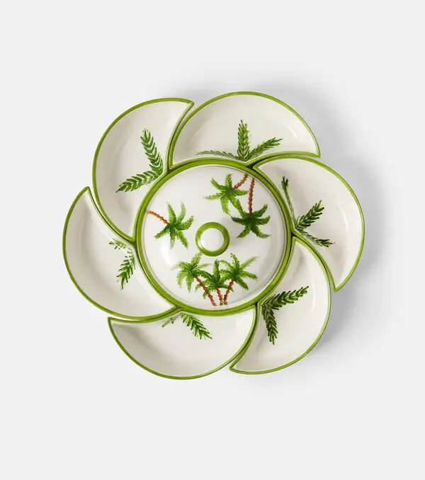 LES-OTTOMANS Palm Ceramic Tray Set