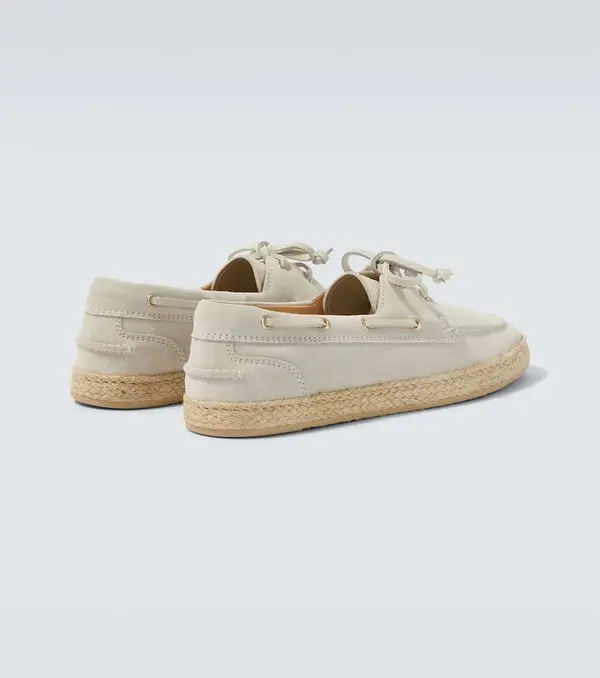 Brunello Cucinelli Suede Boat Shoes - Beige