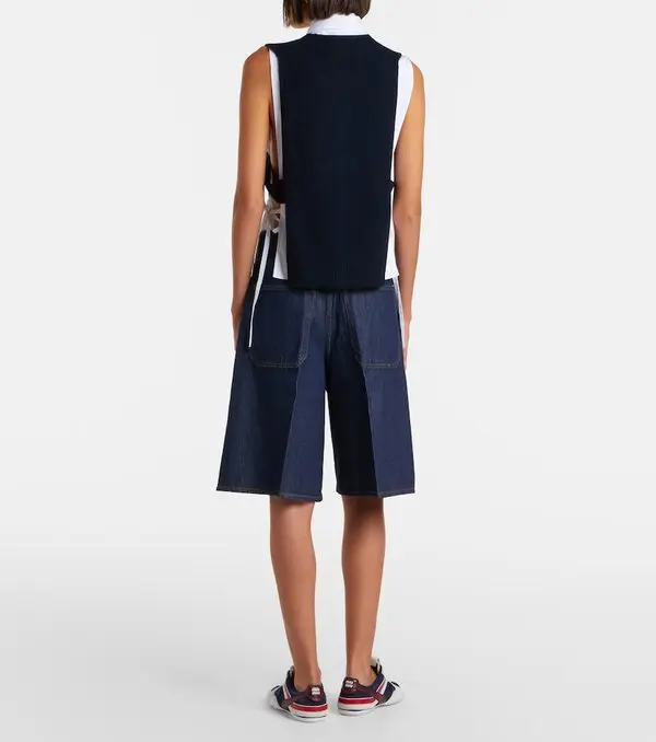 AGOLDE Nolan Denim Bermuda Shorts In Milkshake - Blue