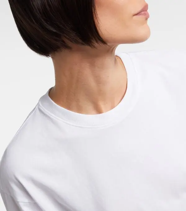 AGOLDE Storey Gathered Cotton Jersey T-shirt