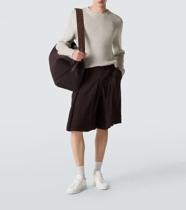 Issey Miyake Tailored Bermuda Shorts - Brown