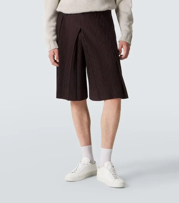 Issey Miyake Tailored Bermuda Shorts - Brown