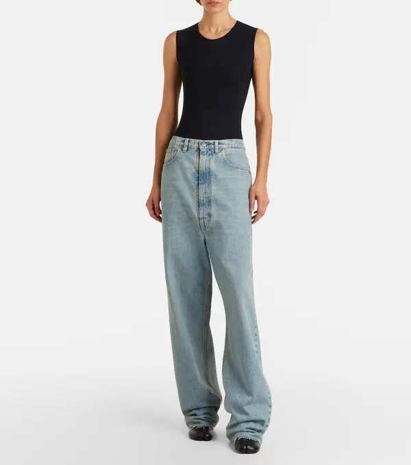MAISON MARGIELA Frayed Straight Jeans - Blue