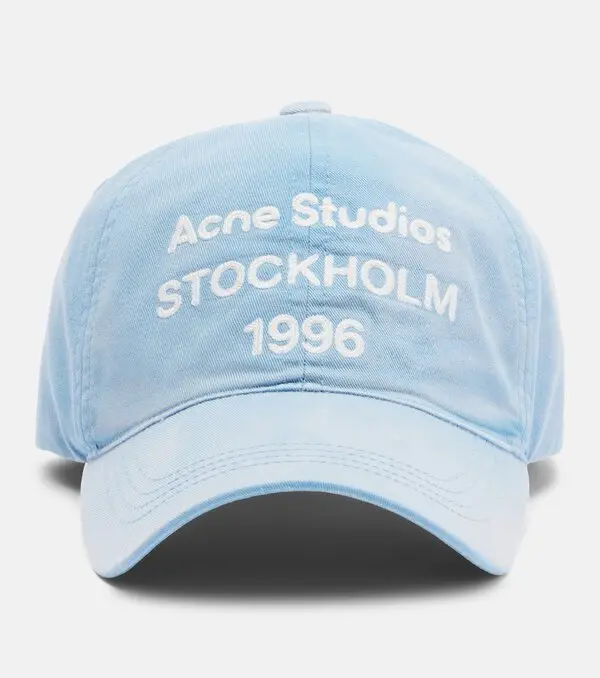 Acne Studios Cotton Twill Baseball Cap - Blue