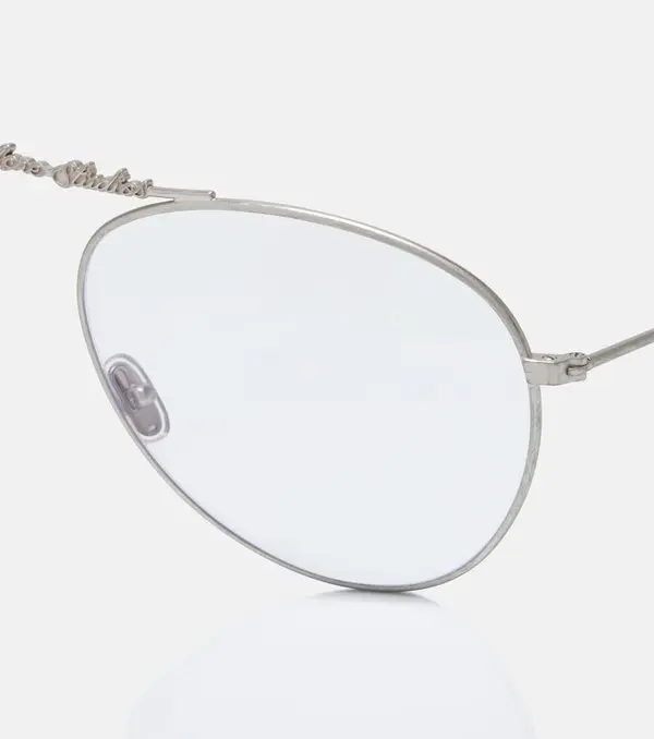 Acne Studios Aviator Eyeglasses - Silver