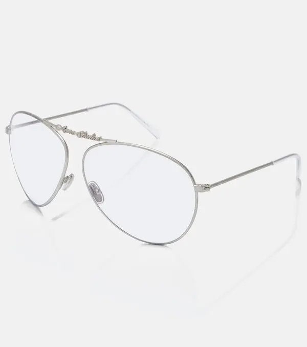 Acne Studios Aviator Eyeglasses - Silver