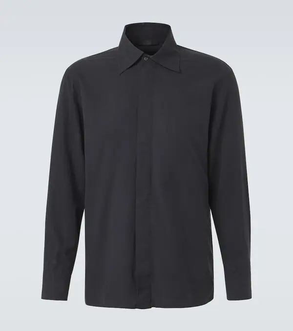 SAMAN AMEL Silk Shirt - Black