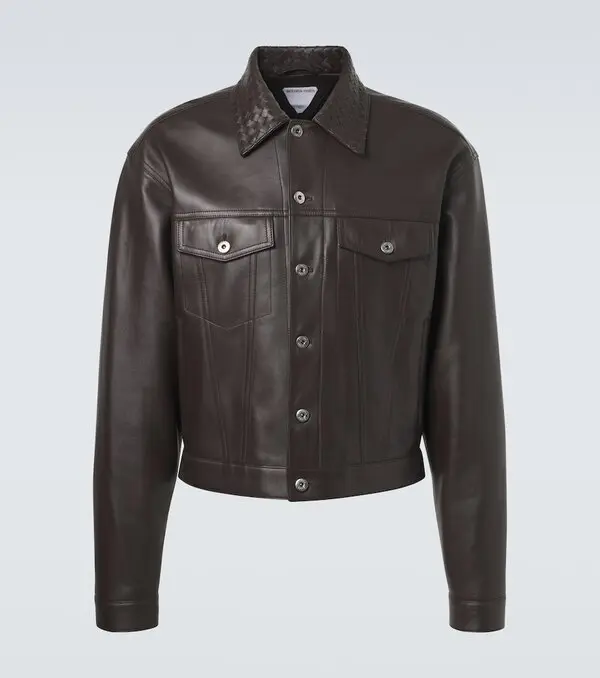 Bottega Veneta Intrecciato Lamb Leather Jacket