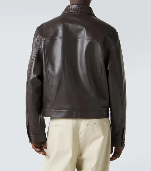 Bottega Veneta Intrecciato Lamb Leather Jacket