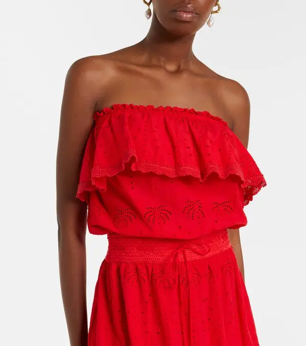 Melissa Odabash Caroline Broderie Anglaise Cotton Midi Dress