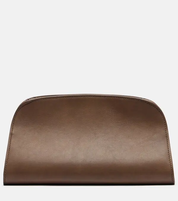 THE ROW Peggy Small Leather Clutch