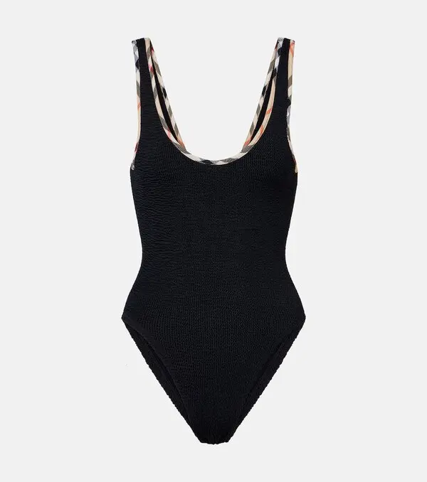 Burberry X Hunza G Faye Check Swimsuit - Black