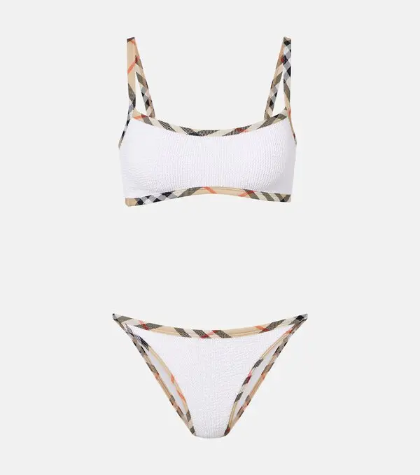 Burberry Hunza G Tyler Check Bikini - White