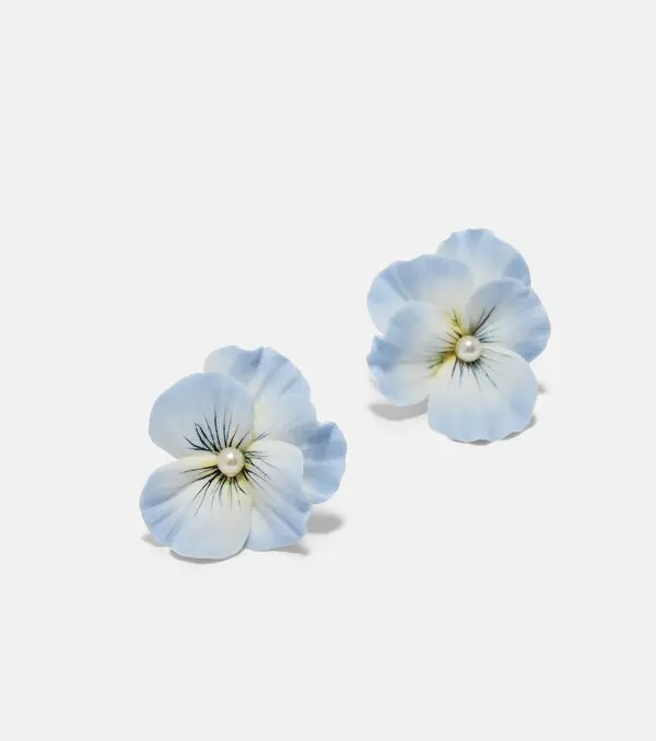JENNIFER BEHR Viletta Embellished Earrings - Blue