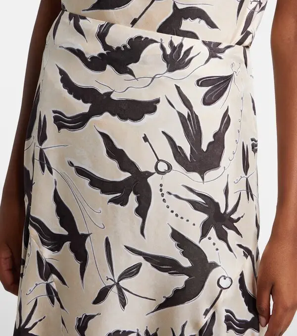 Altuzarra Elton Printed Silk Midi Skirt