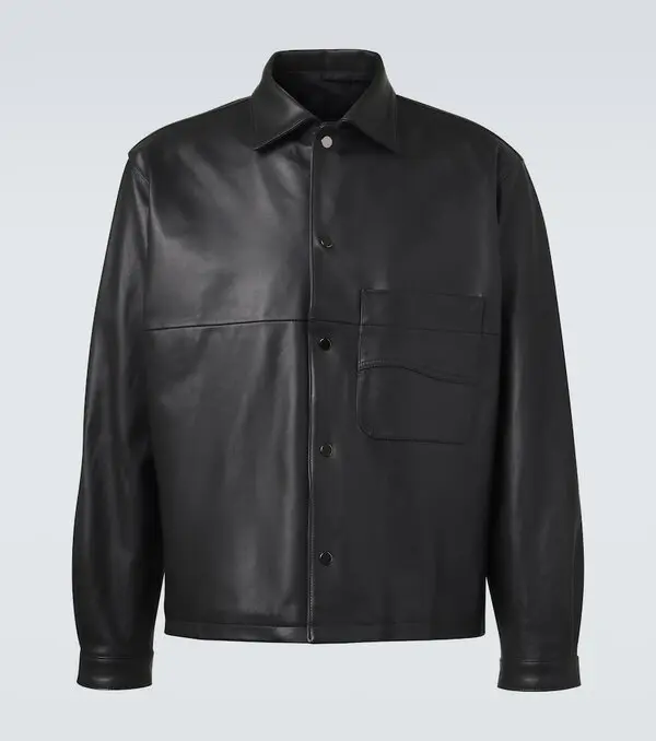 STOFFA Lamb Leather Jacket - Black