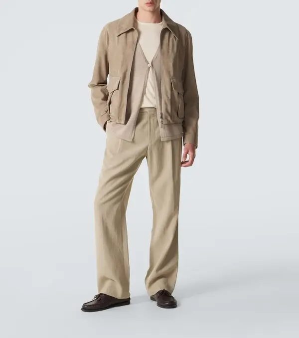 STOFFA Suede Zip-up Jacket