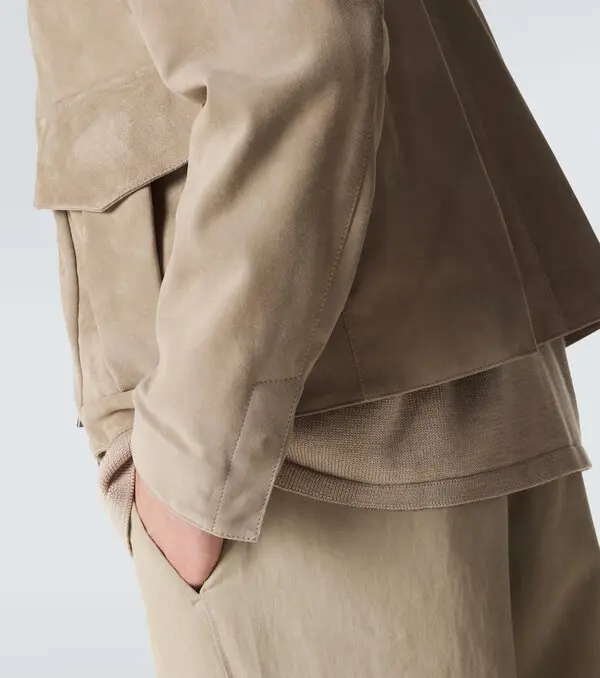 STOFFA Suede Zip-up Jacket